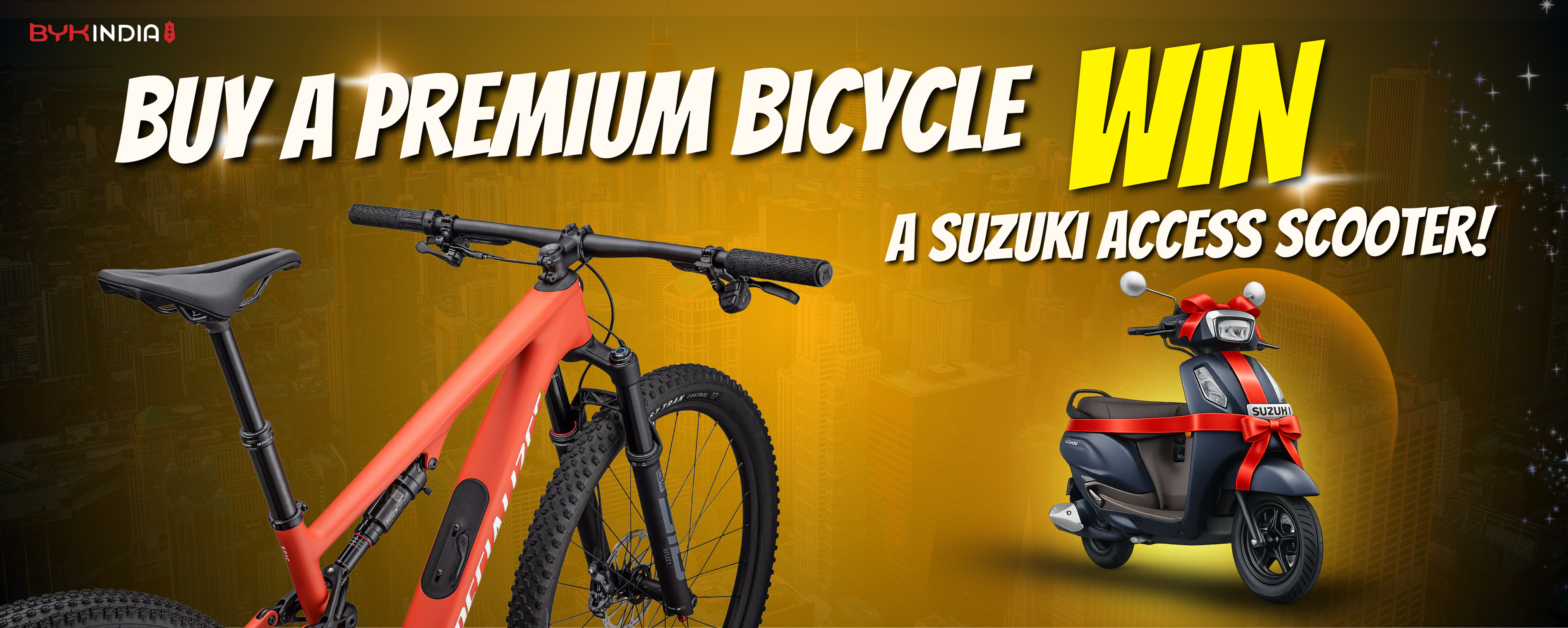 Buy Premium Bicycles in India Up To 50% Off & Win Suzuki Access — BYK India